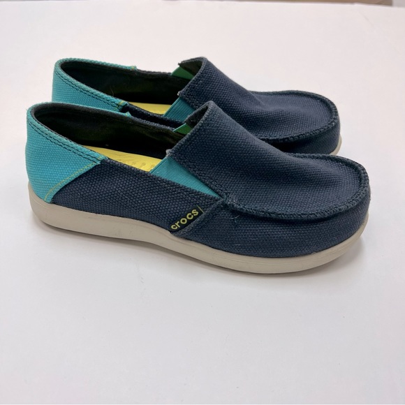 CROCS | Shoes | Crocs Kids Youth J 2 Navy Blue Slip On Loafers Shoes ...